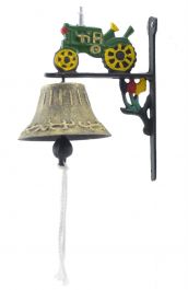 Cast Iron Green Farm Tractor Dinner Bell Doorbell Wholesale
